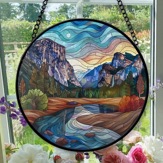 Hanging Stained Glass for Windows Yosemite National Park - Stained ...