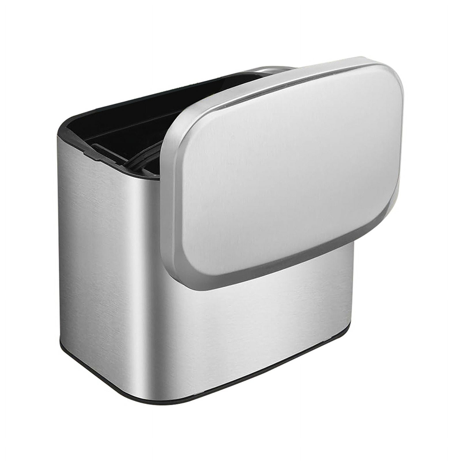 Hanging Stainless Steel Compost Bin 1.05 Gallon Wall Mounted Trash Can ...