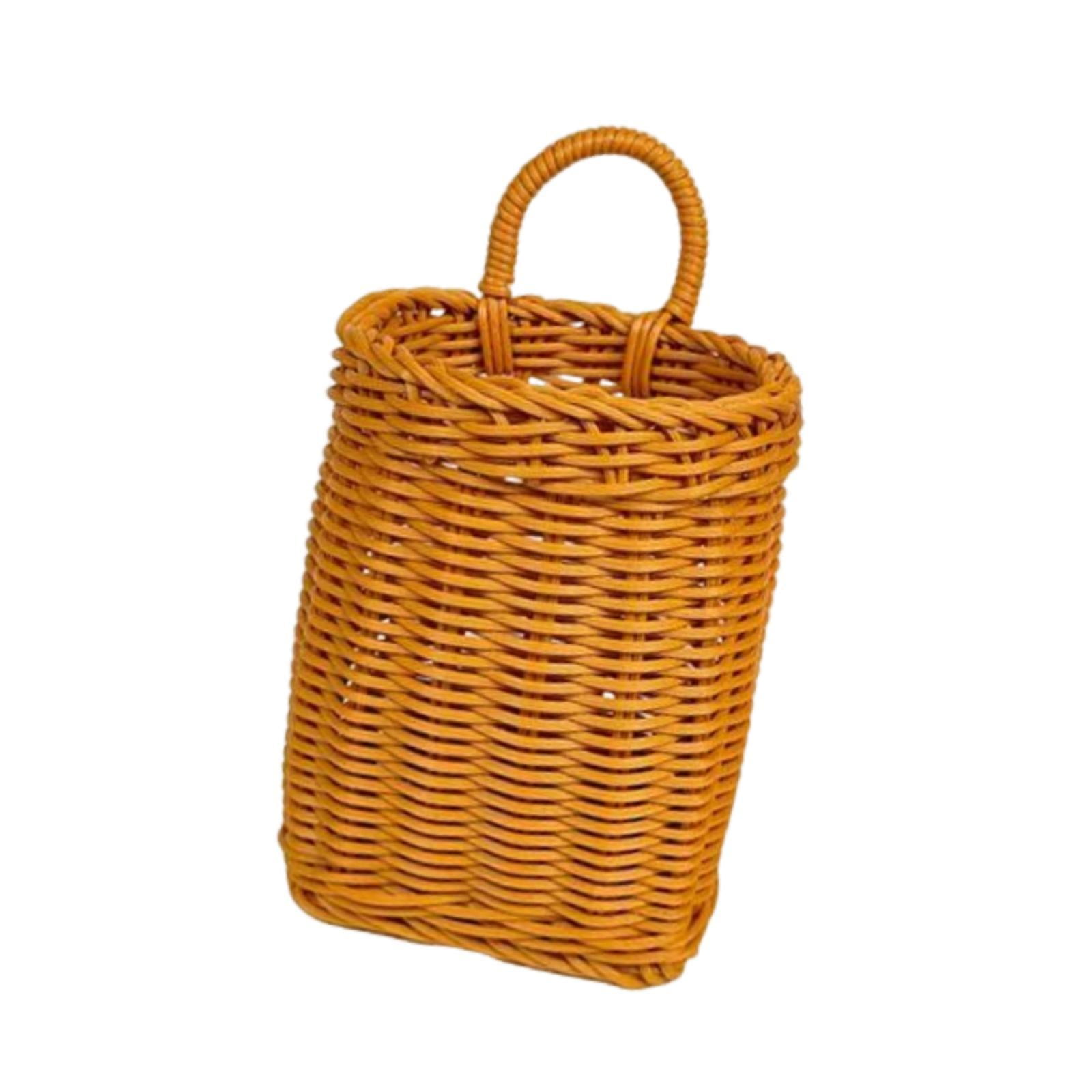 Hanging Storage Basket Woven Handle Organizer PP Material Multi-purpose ...