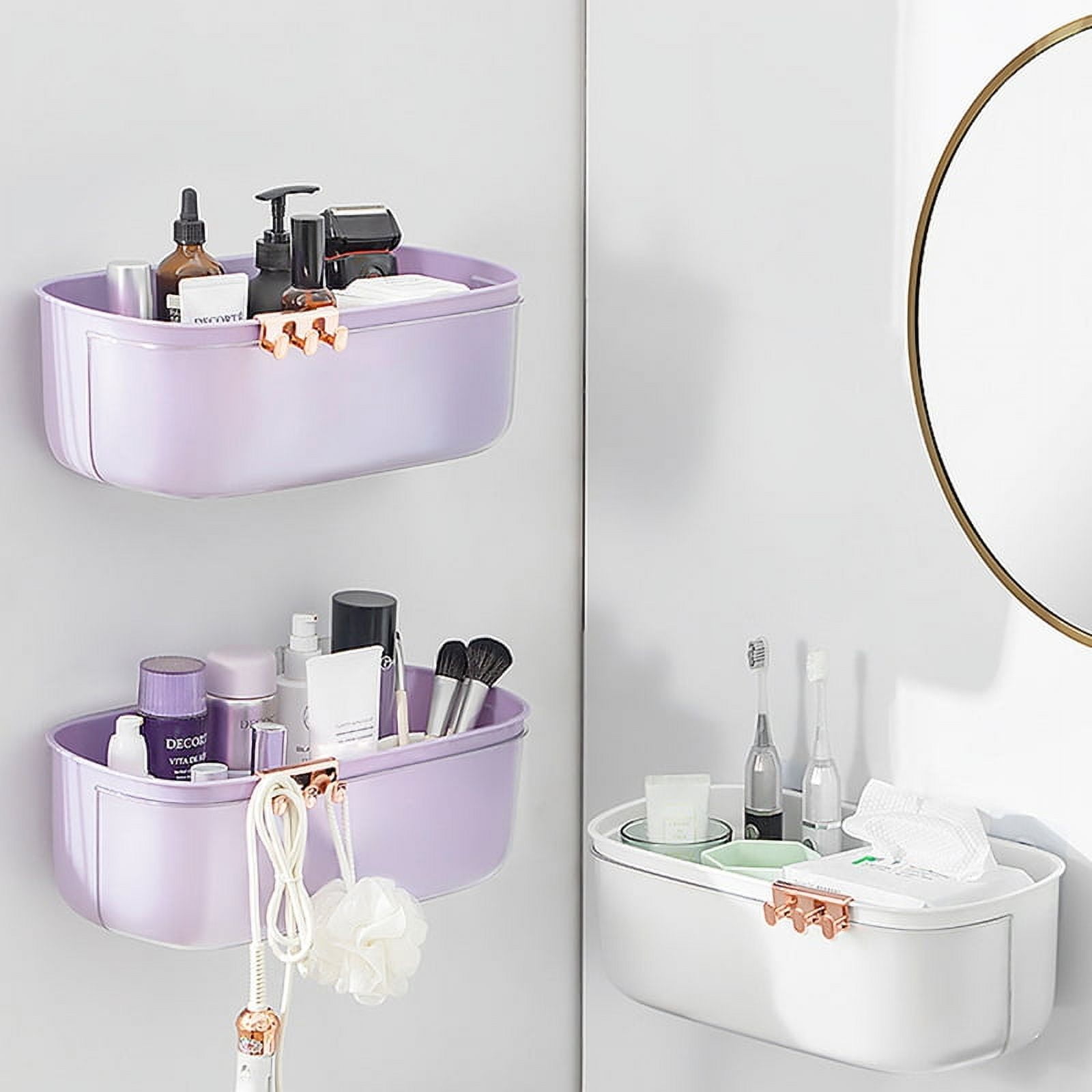 Hanging Storage Box Punch-Free Storage Rack Drainage Storage Basket for ...