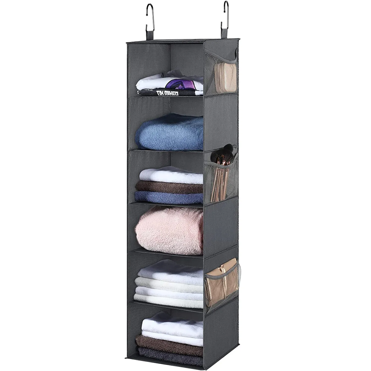 Hanging Storage Organizer Hanging Closet Shelf Bag Shelves Clothes Toys ...