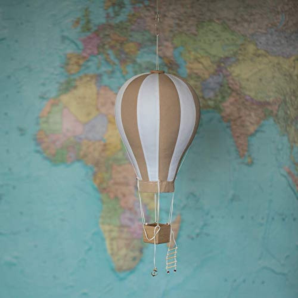 Hanging Textile Hot Air Balloon Beige Gold Colors Nursery Children Room ...