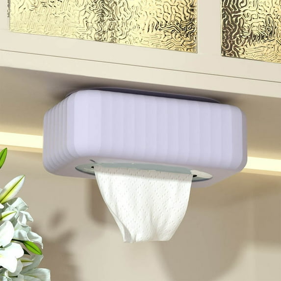 Hanging Tissue Box, Wall Mounted Dispenser, Adhesive Mount No Drilling ...