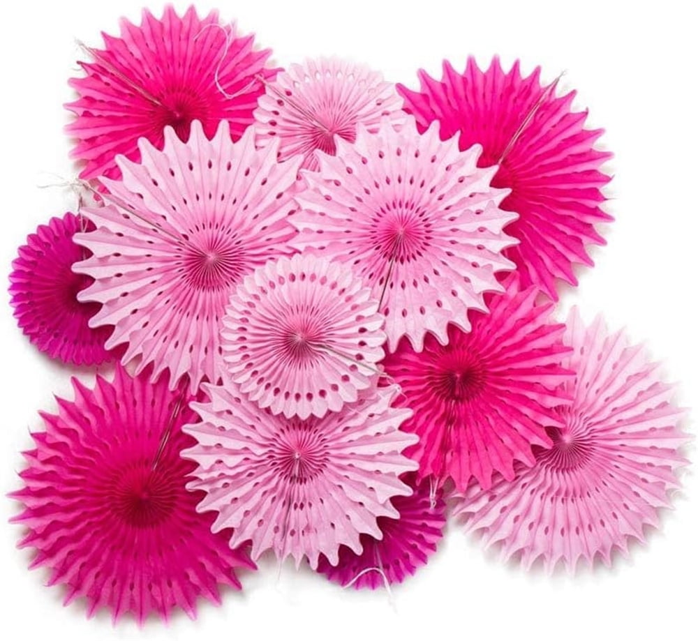 Hanging Tissue Paper Fans Decor,DIY Ceiling Decorations Paper Fans for ...