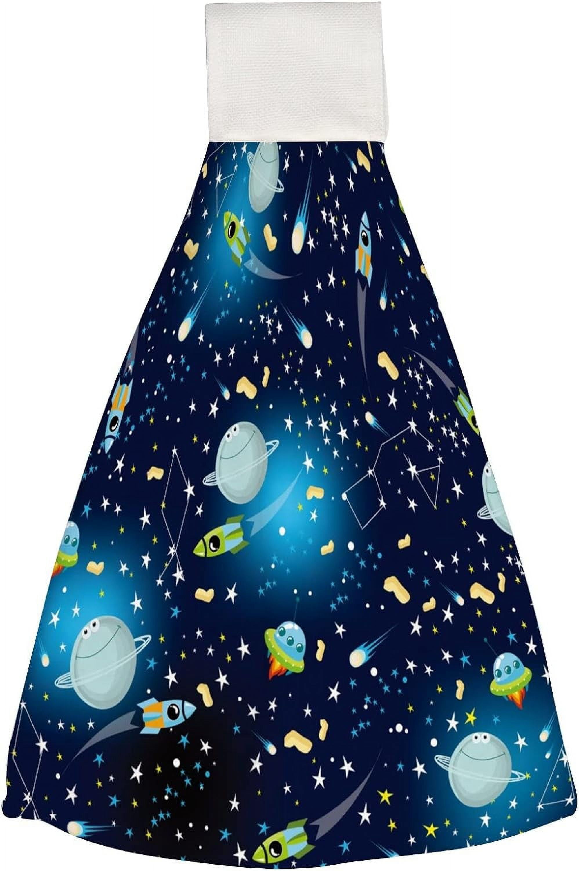 Hanging Towels 1 Pcs, Dish Towels Outer Space Pattern Absorbent Hand ...