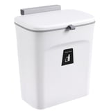 Hanging Trash Can with Lid, 2.3 Gallon Kitchen Garbage Bin Food Waste ...