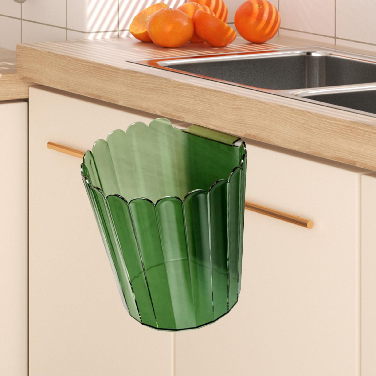 Hanging Trash Can Wall Mounted Counter Waste Compost Bin 4L RV Kitchen ...