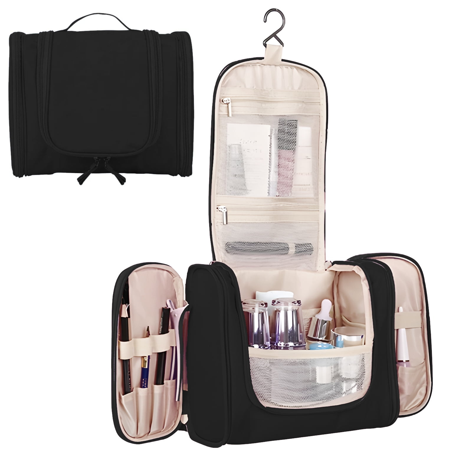 Hanging Travel Toiletry Bag for Men and Women,Compact Makeup Bag,Water ...
