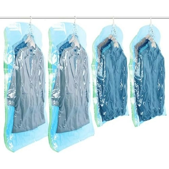 Hanging Vacuum Storage Sealer Space Saver Bags for Clothes, Coat ...