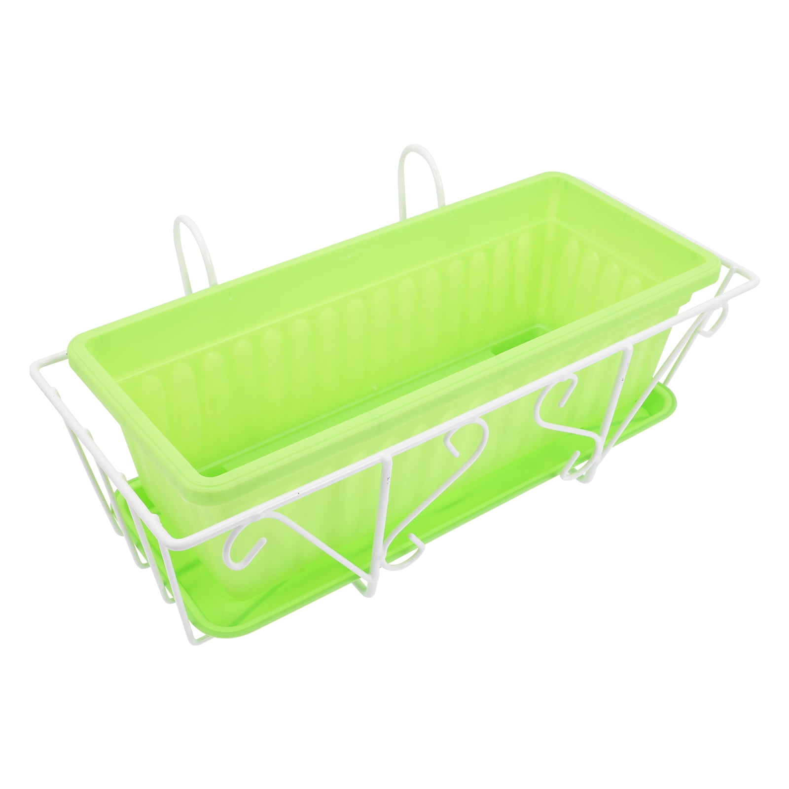 Hanging Vegetable Pot Fence Planters Rack Coat Hangers Newborn Green ...