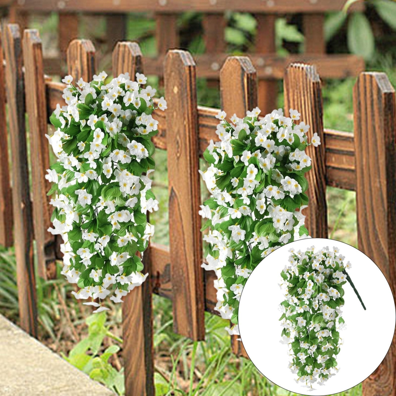 Hanging Violet Vine Verdsylv Outdoor Artificial Hanging Flowers ...