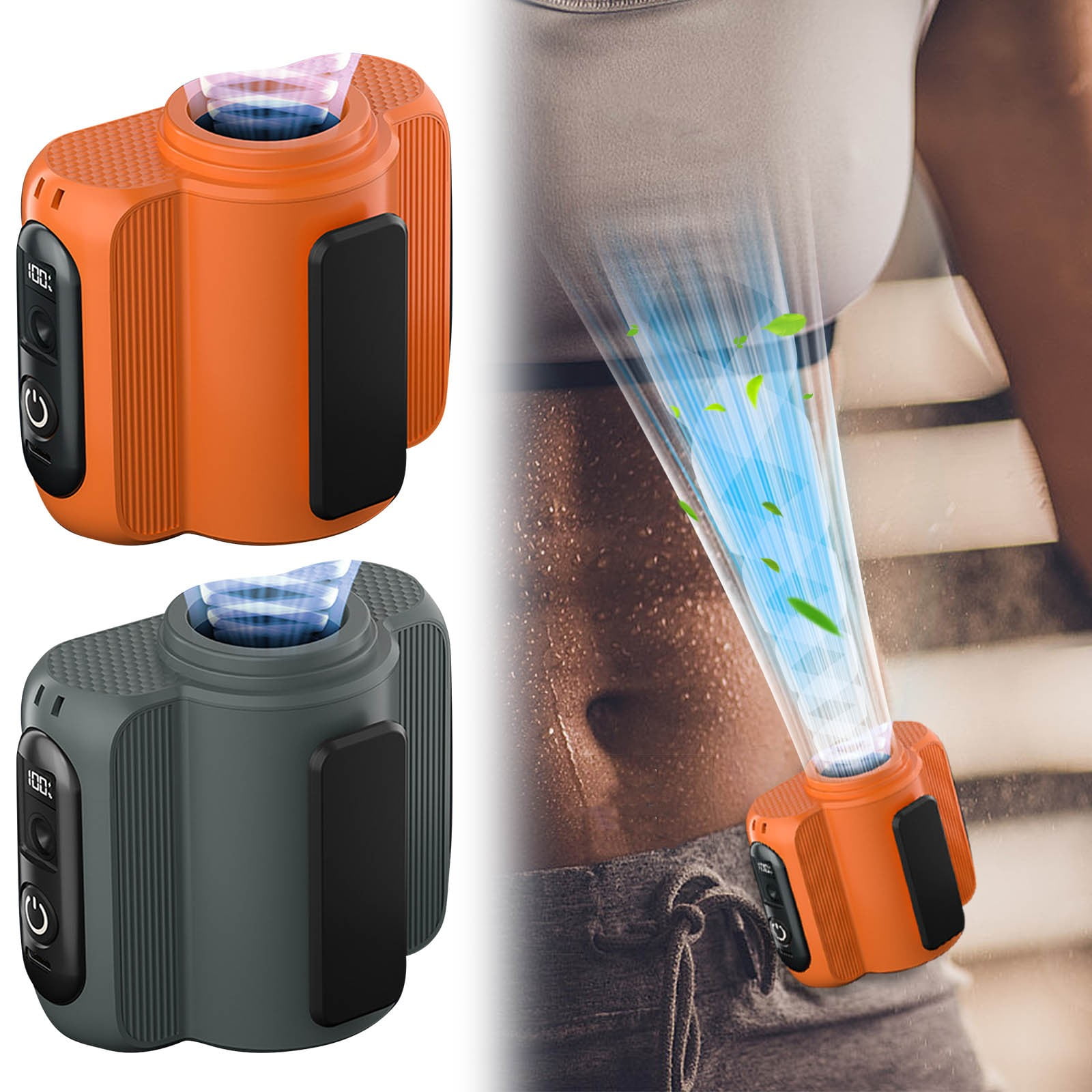 Hanging Waist Fan 5000mAh Rechargeable Portable Outdoor Clip Fan | 100 ...
