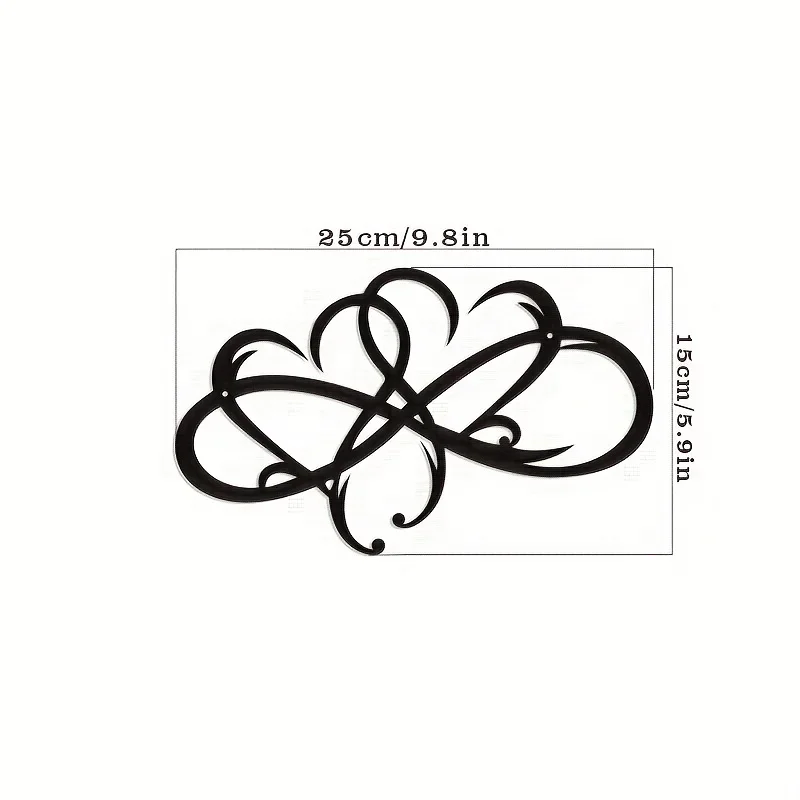 Infinity Sign Wall Decor, Metal Infinity Heart Art Sculptures, Infinity ...