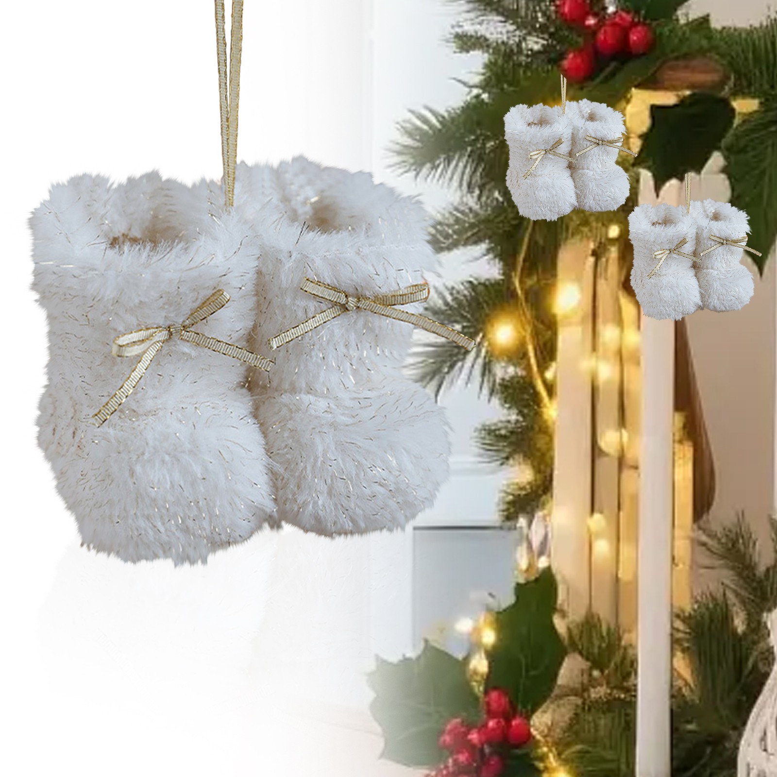 Hanging Wall Decor,Christmas Ornaments Boot Ornaments Christmas Tree ...