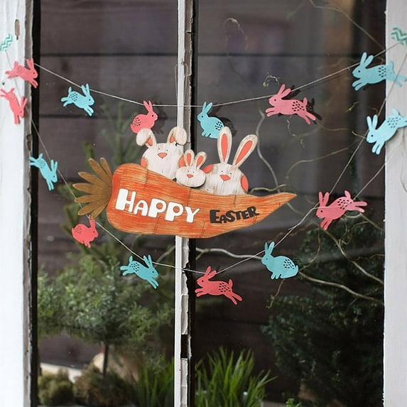 Hanging Wall Decor,Easter Three White Radish Door Plate Decoration ...