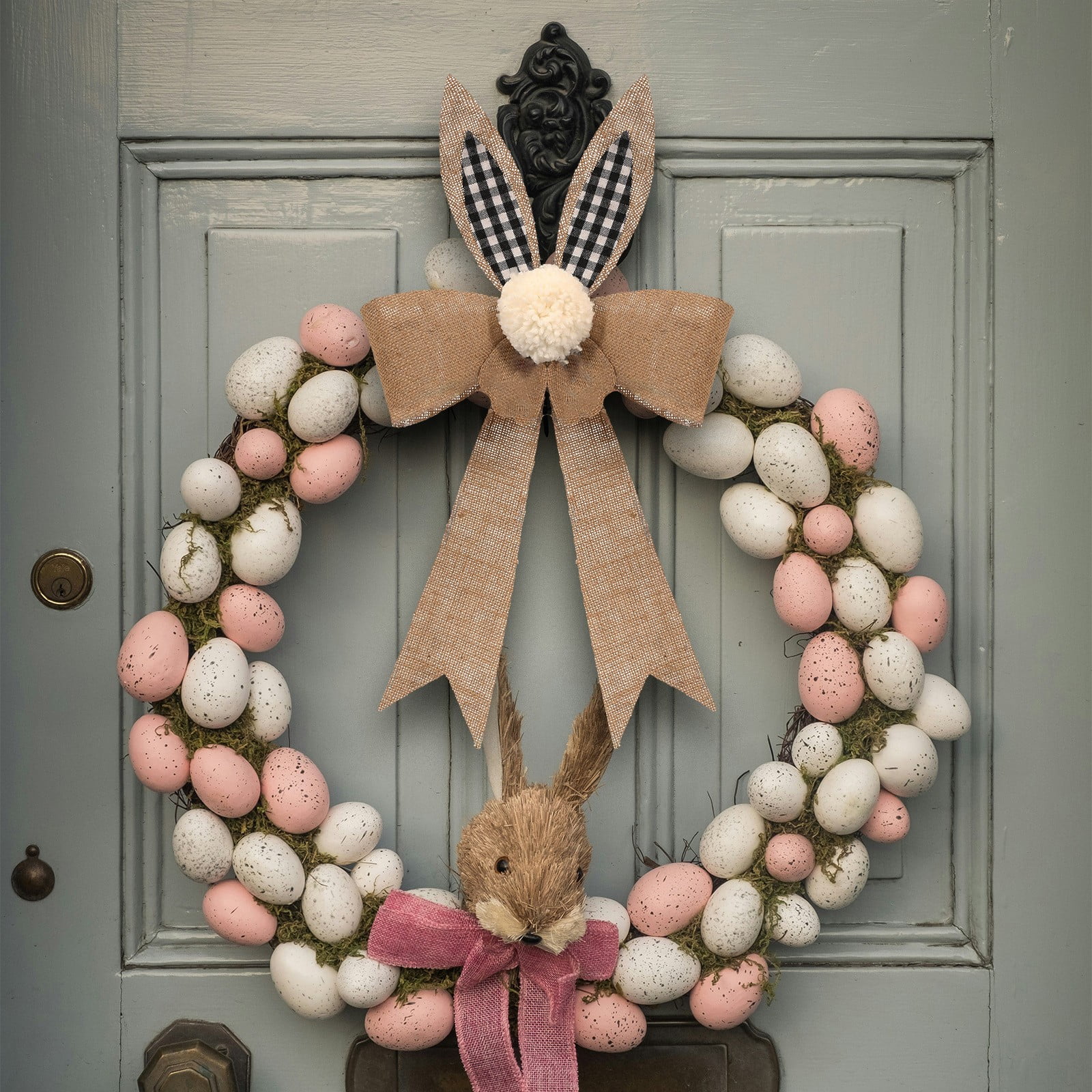 Hanging Wall Decor,Easter Wreaths For Front Door Door Sign Wooden Bunny ...