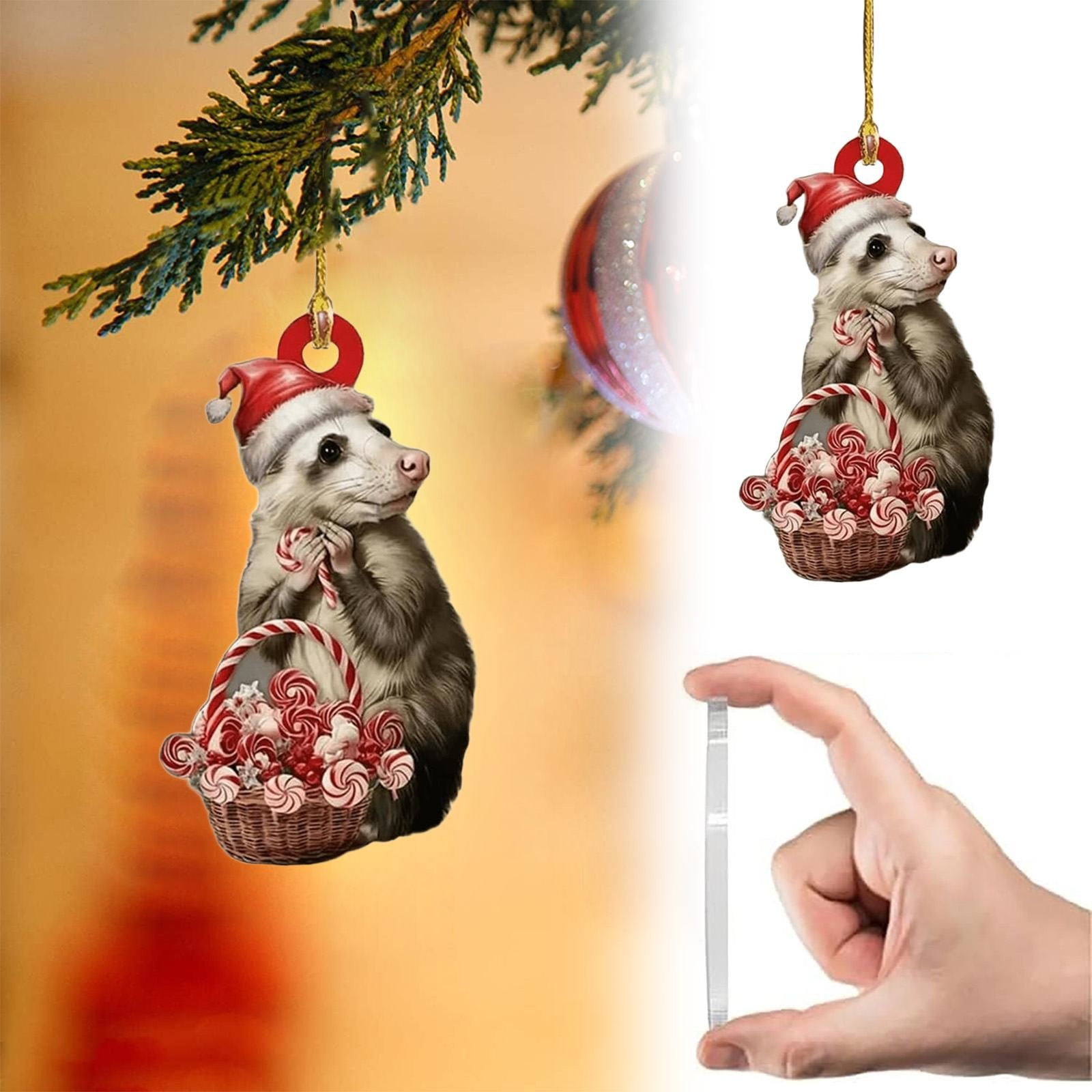 Hanging Wall Decor,Opossum Christmas Ornament Possum Christmas Home ...