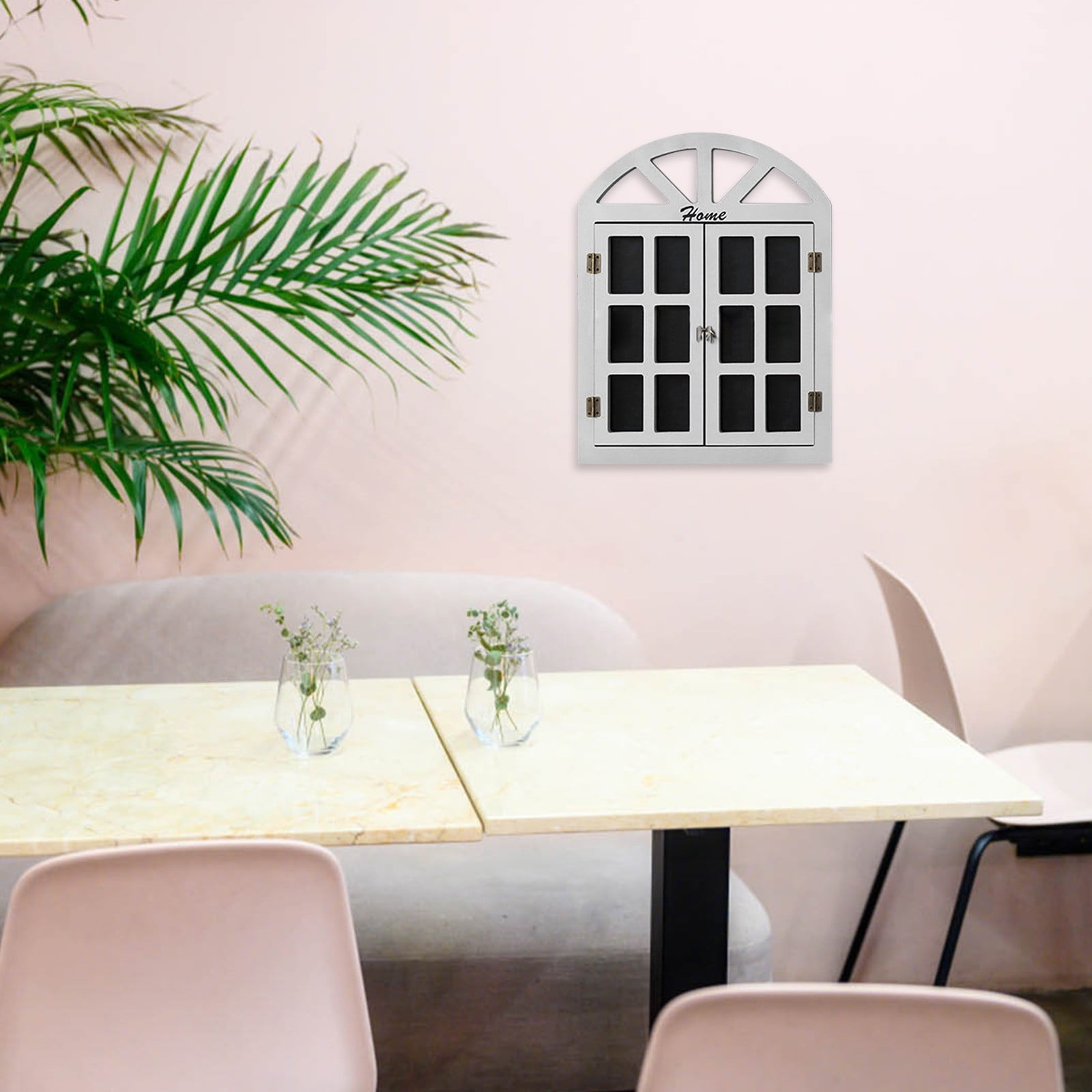 Hanging Wall Decor,Wood Wall Hanging Decorative Pendant False Window ...