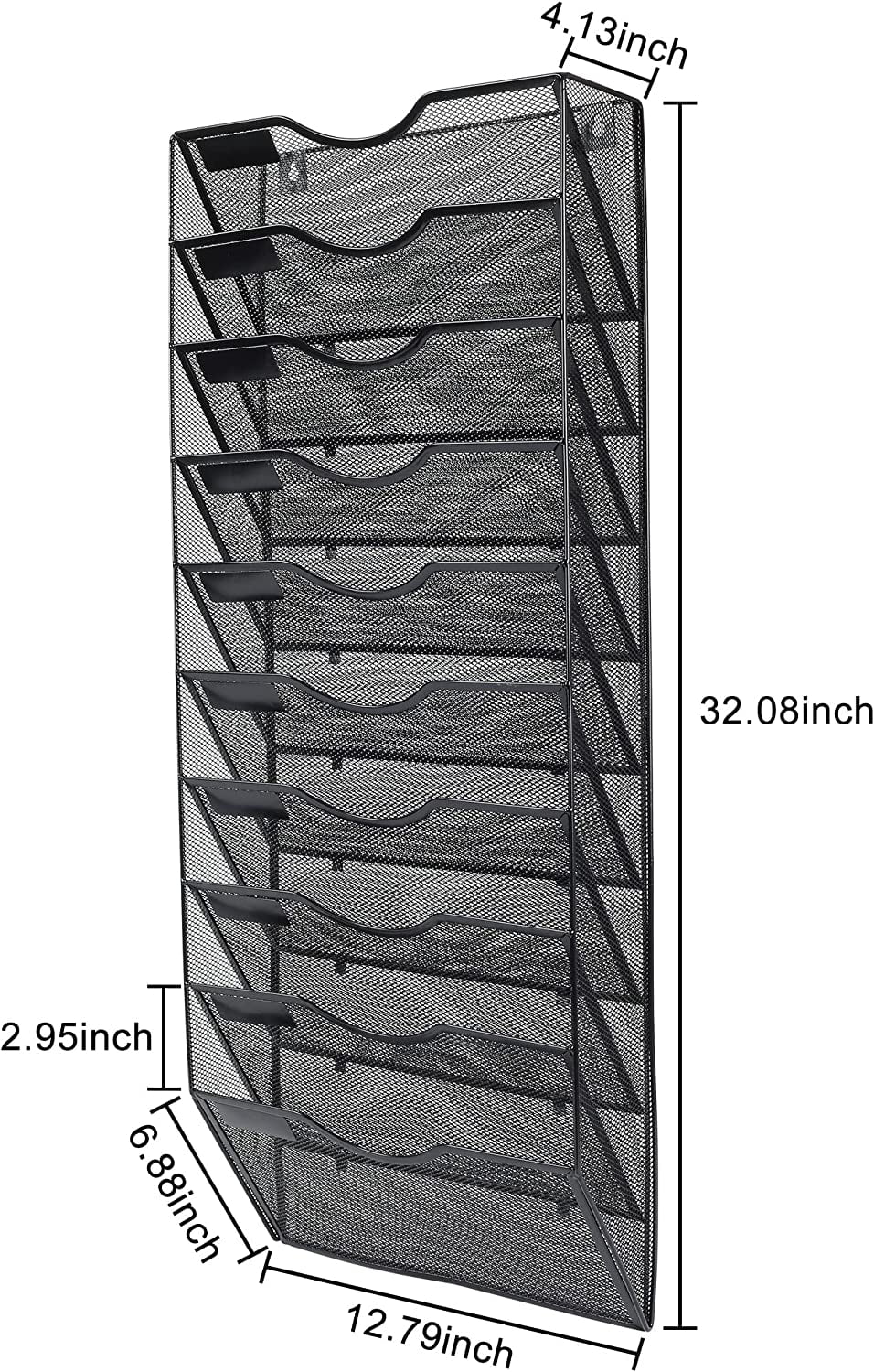 Hanging Wall File Holder Organizer Mail Sorter Literature Rack for ...