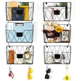 Hanging Wall File Organizer, 6 Pockets Wall File Holder, Metal Mail ...