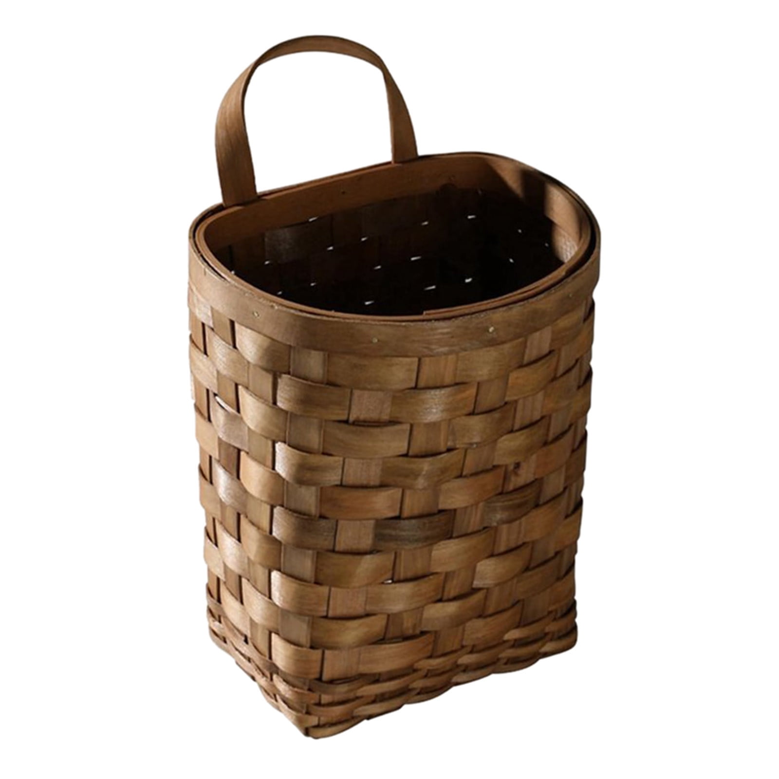 Hanging Wall Woven Woodchip Wicker Storage Portable Hanging Fruit ...