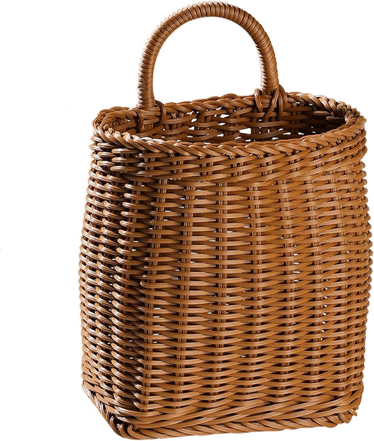 Hanging Wicker Basket for Wall: Woven Storage Basket Wicker Wall ...