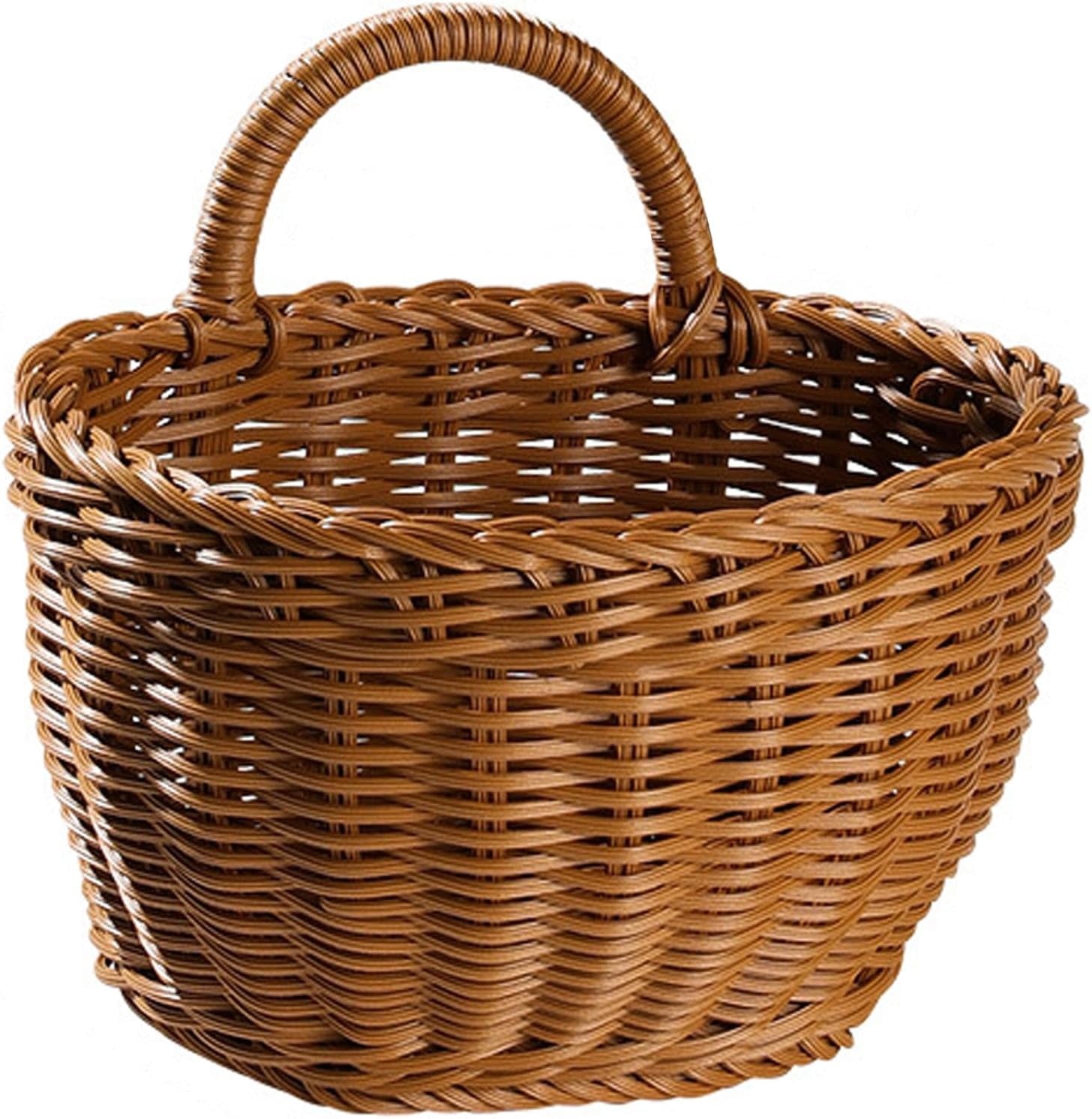 Hanging Wicker Basket for Wall: Woven Storage Basket Wicker Wall ...