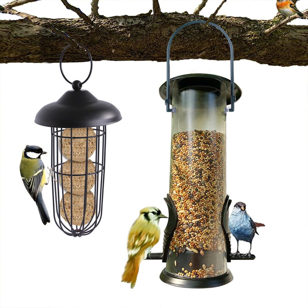 Hanging Wild Bird Feeder Squirrel Proof Seed Food Yard Garden Outdoor ...