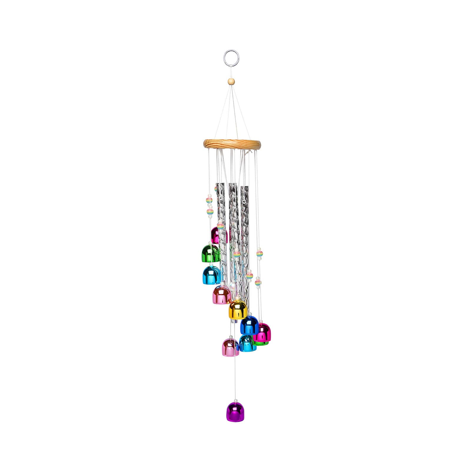 Hanging Wind Chimes for Outdoor Spaces, 4 Aluminum Tubes with 11 Bells ...