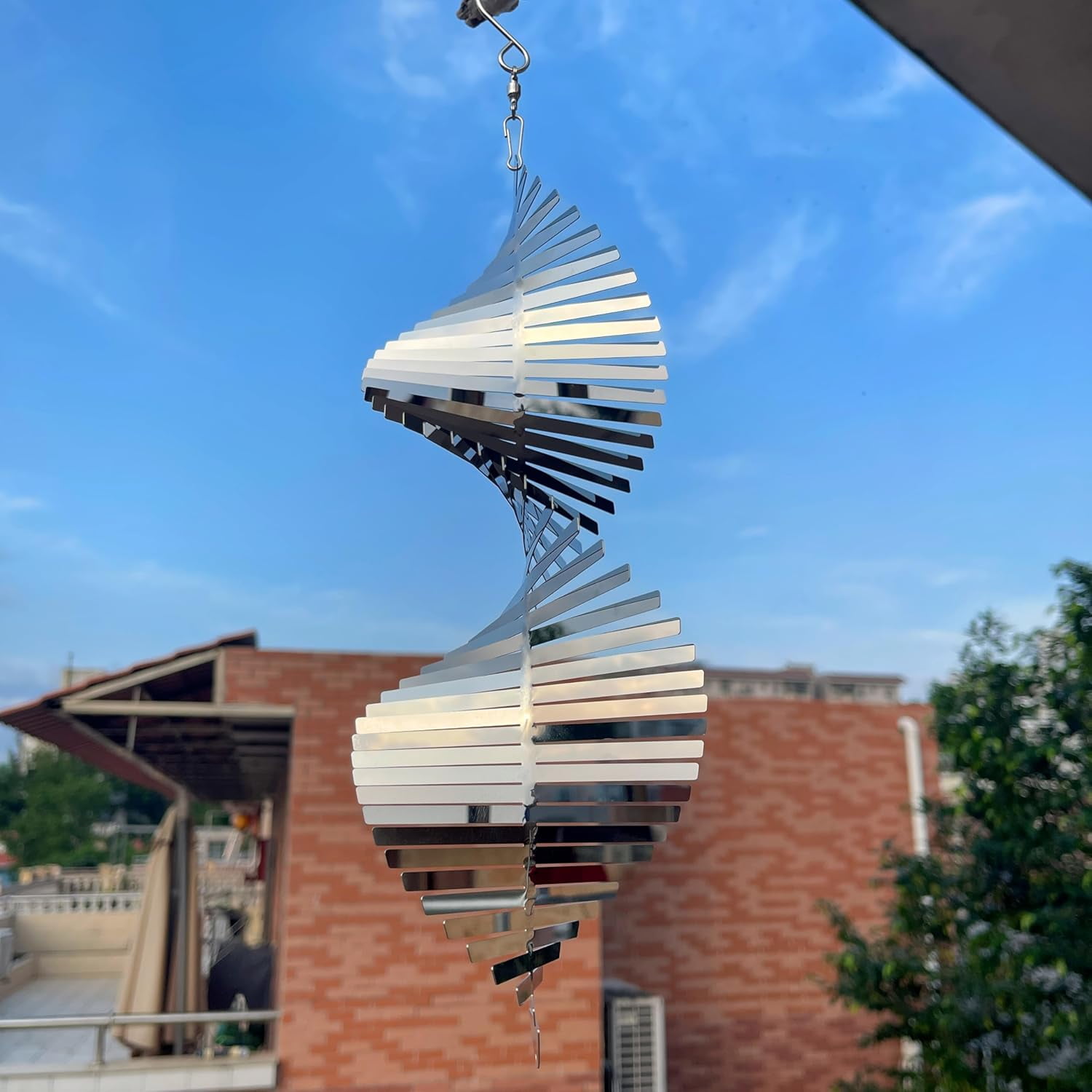 Hanging Wind Spinners Stainless Steel Metal Outdoor Garden Decor ...