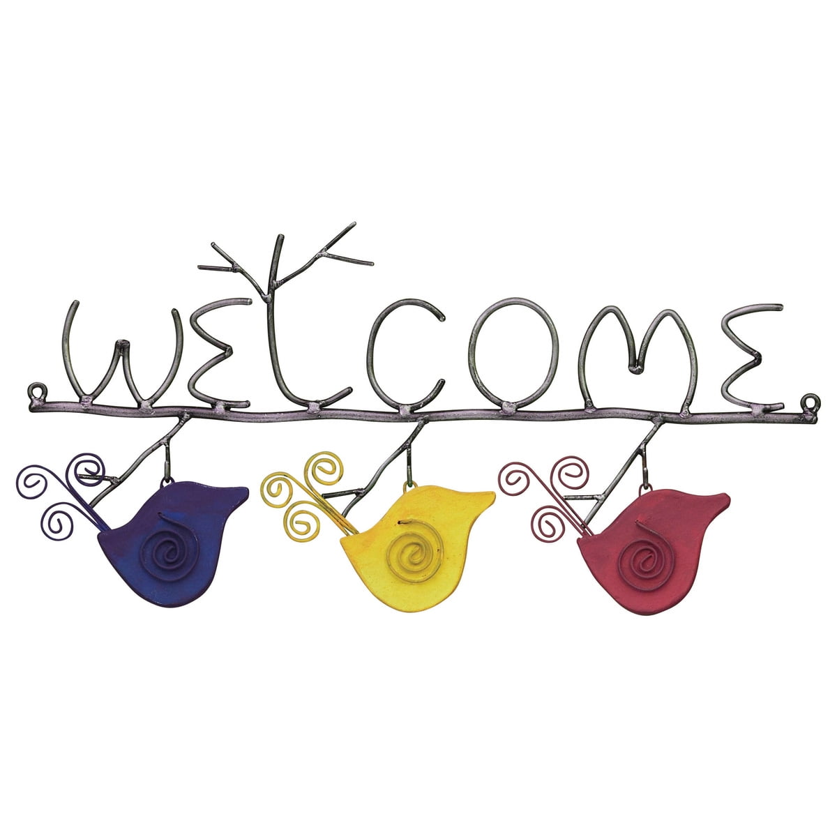 Hanging Wire Birds Welcome Sign - Walmart.com