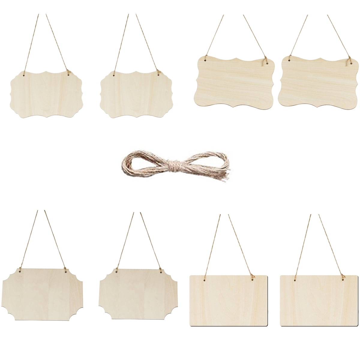 Hanging Wood Plaques For Crafts, Unfinished Mdf Wooden Sign 23.5*15Cm ...