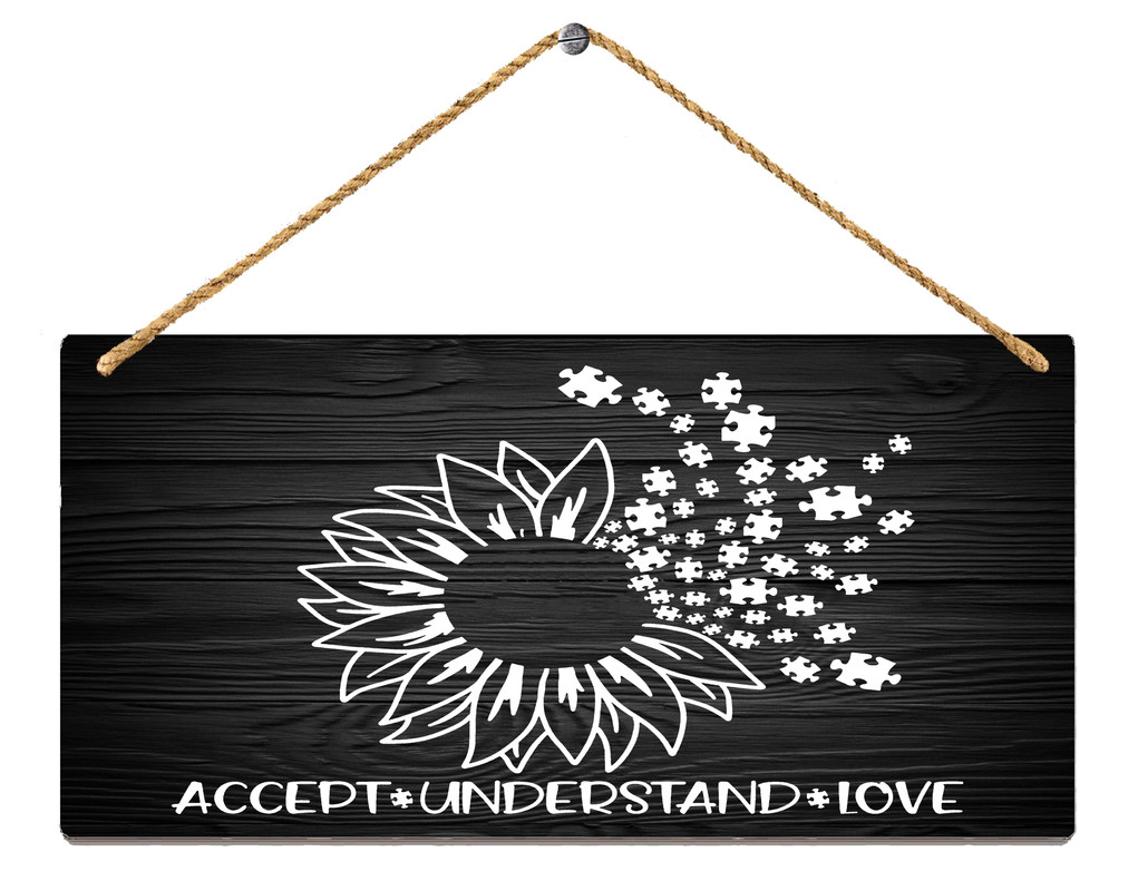 Hanging Wood Sign Autism Sign Awareness Autism Country Style Wall Decor ...