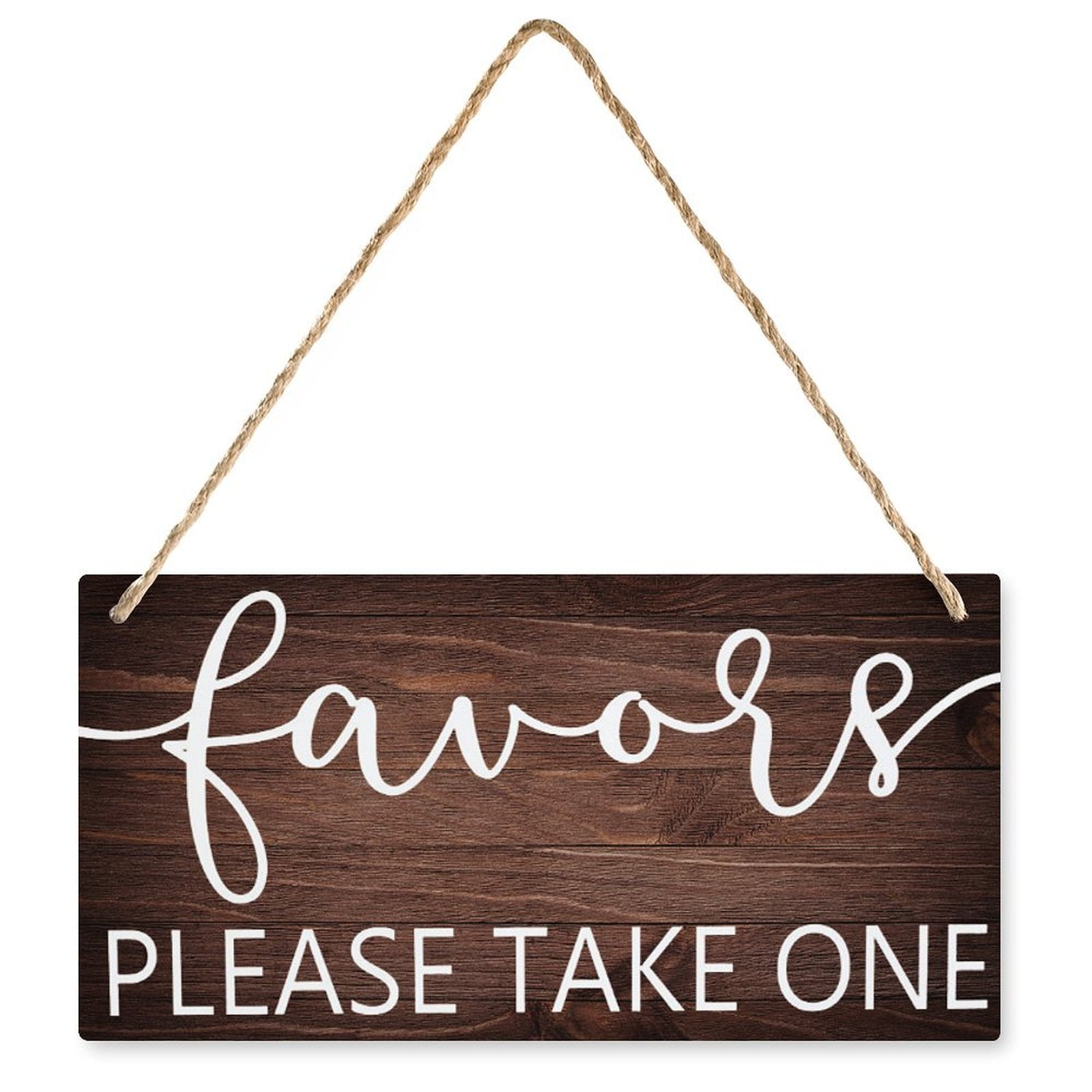 Hanging Wood Sign Favors Sign Wedding Favors Sign Rustic Wood Sign ...