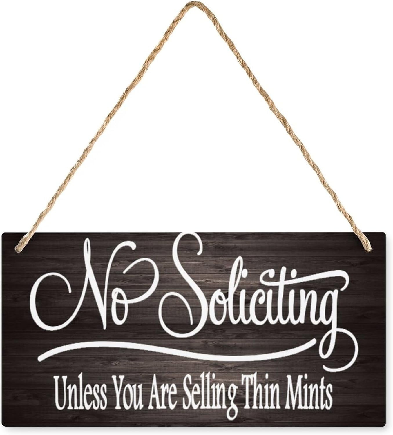 Hanging Wood Sign Home Decorative No Soliciting Sign Unless You Are ...