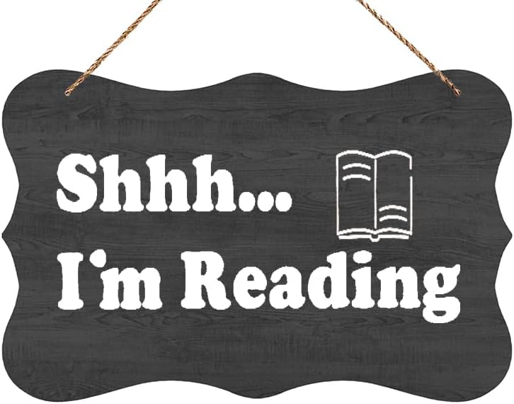 Hanging Wood Sign Quiet Working Reading Door Sign Wall Plaque Home ...