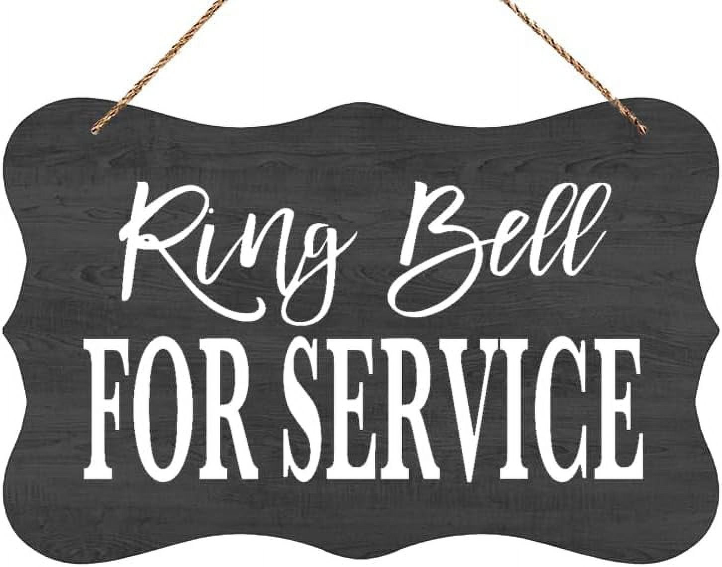 Hanging Wood Sign Ring Bell For Service Sign Restaurant Spa Salon ...