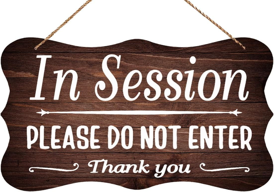 Hanging Wood Sign In Session Sign Do Not Enter Sign Wood Sign Office ...