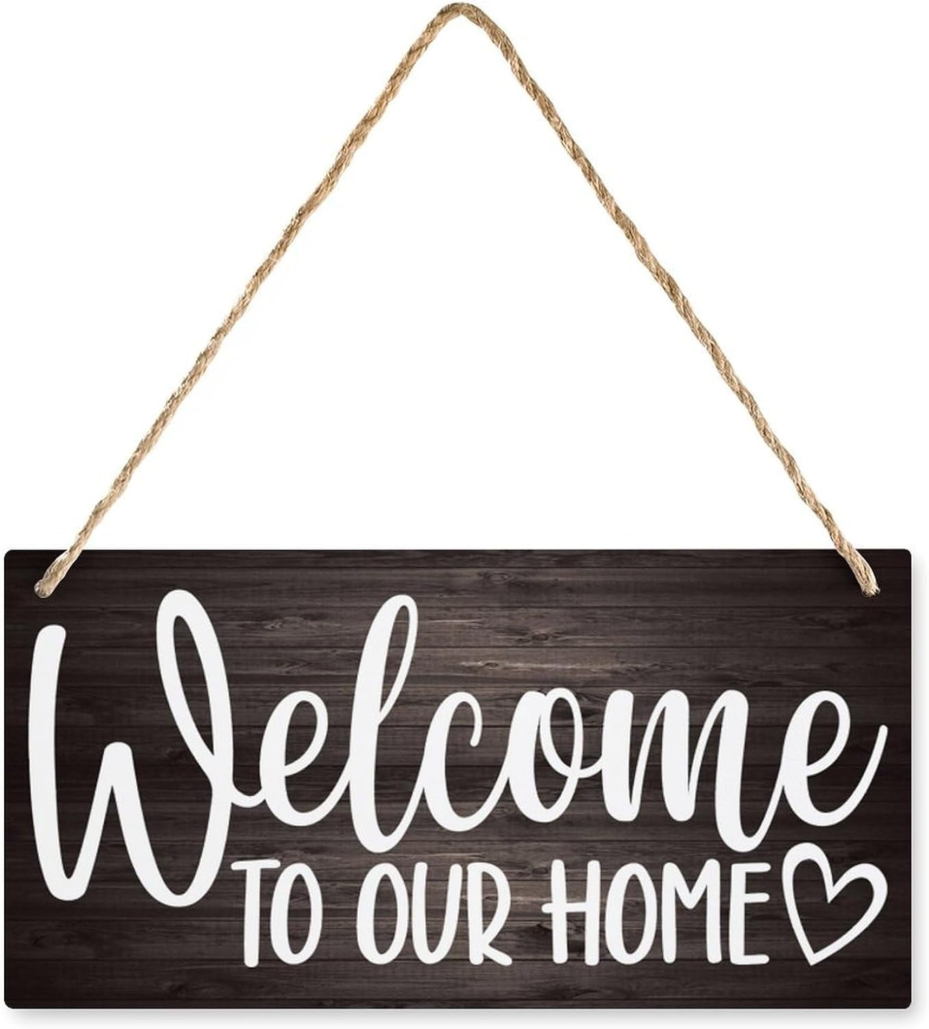 Hanging Wood Sign Welcome To Our Home Wooden Wall Art Decor Decorative ...