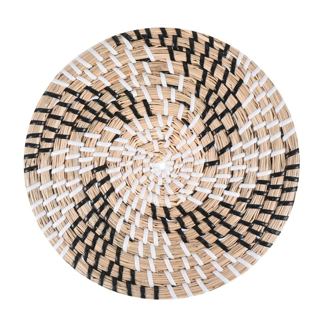 Hanging Woven Basket for Wall Decor Rattan Flat Basket, Decorative ...