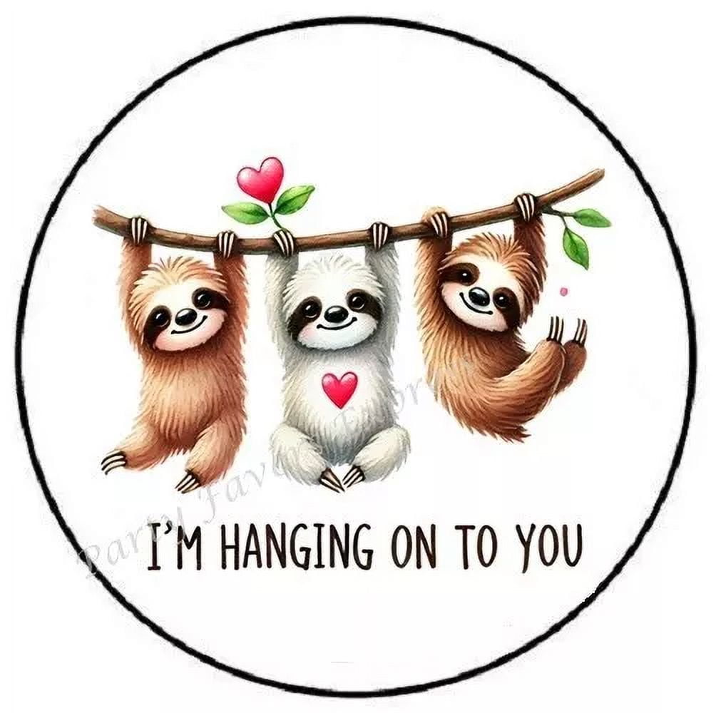 I'M Hanging On To You Valentines Day Sticker Party Favors Sticker ...
