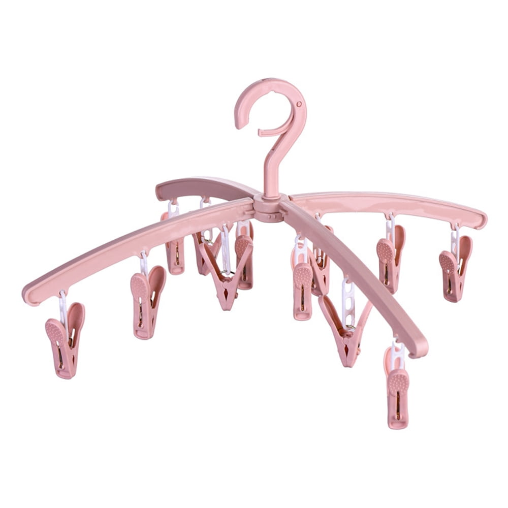 Hanging clothes dryer, 12 Clips, Pink - Walmart.com