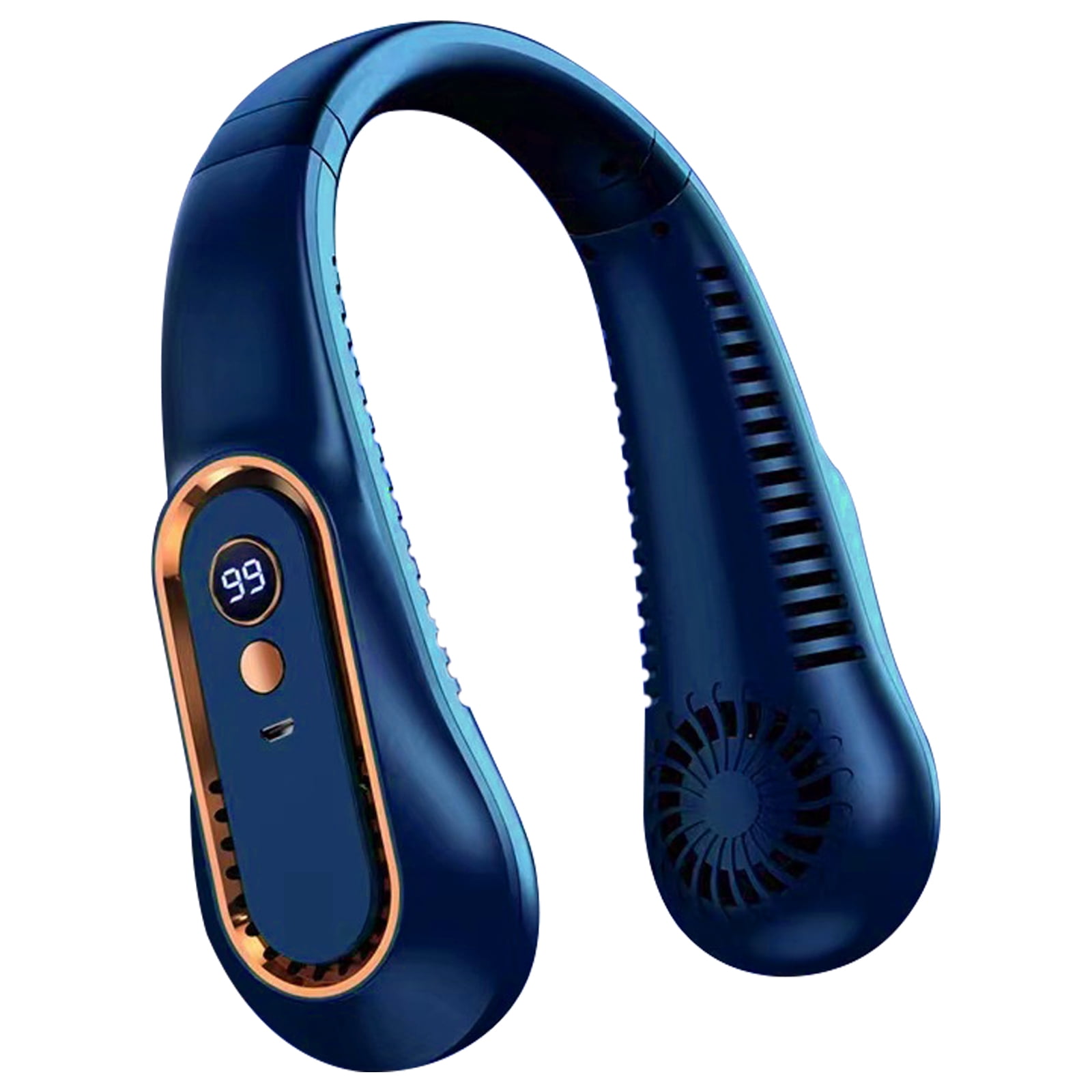 Hanging neck fan with smart digital display, new up and down blower ...