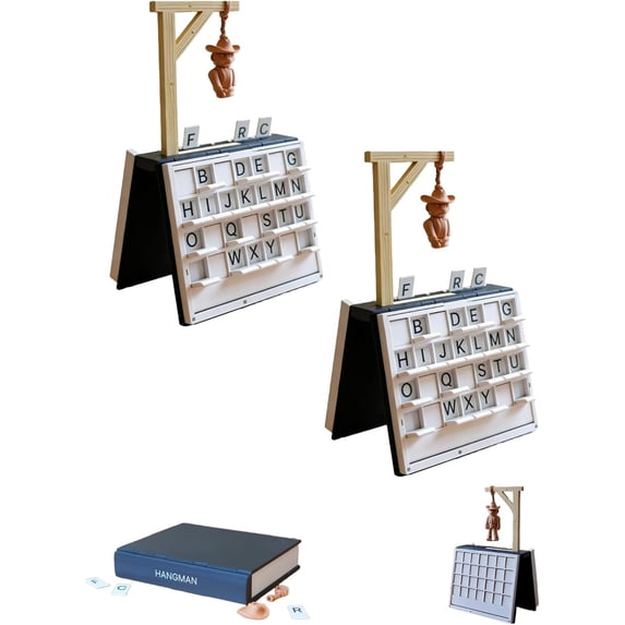 Hangman Game Book, 3D Printed Hangman Book, Foldable Magnetic Word ...