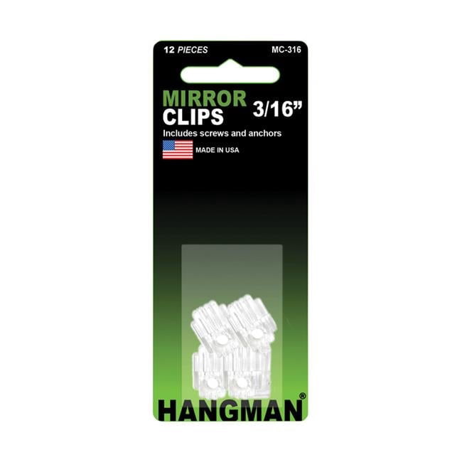 Hangman Hanger Mirror Holder Clip, 12 Piece Set, Durable Accessories ...
