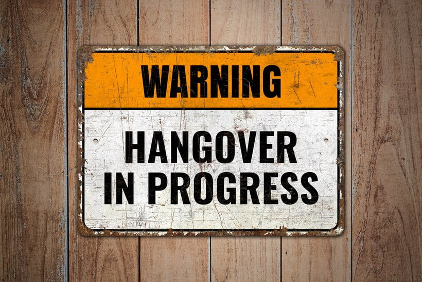 Hangover In Progress Hangover Sign Hangover Active Drinkers Room Decor ...