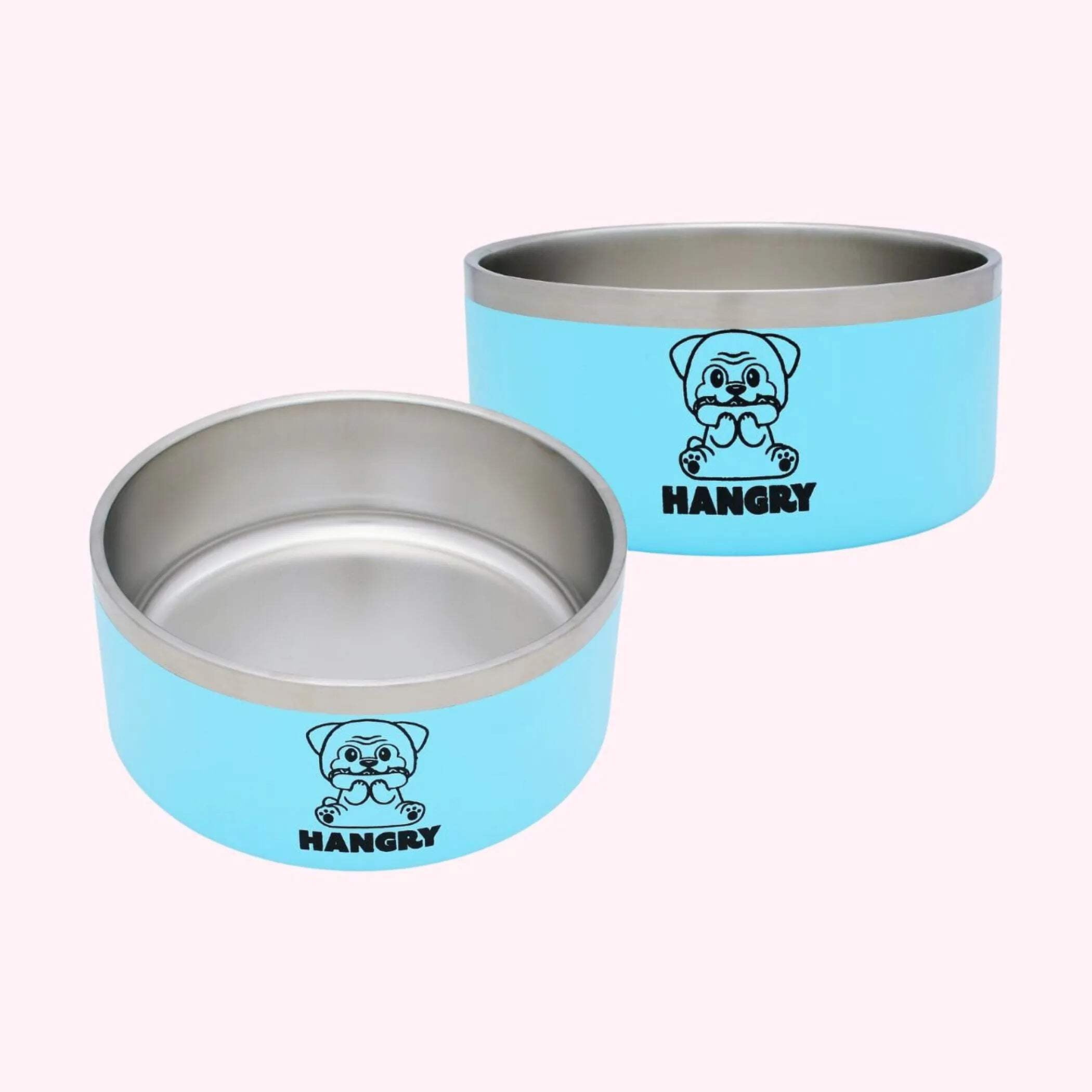 "Hangry" Blue Food Bowl - Walmart.com