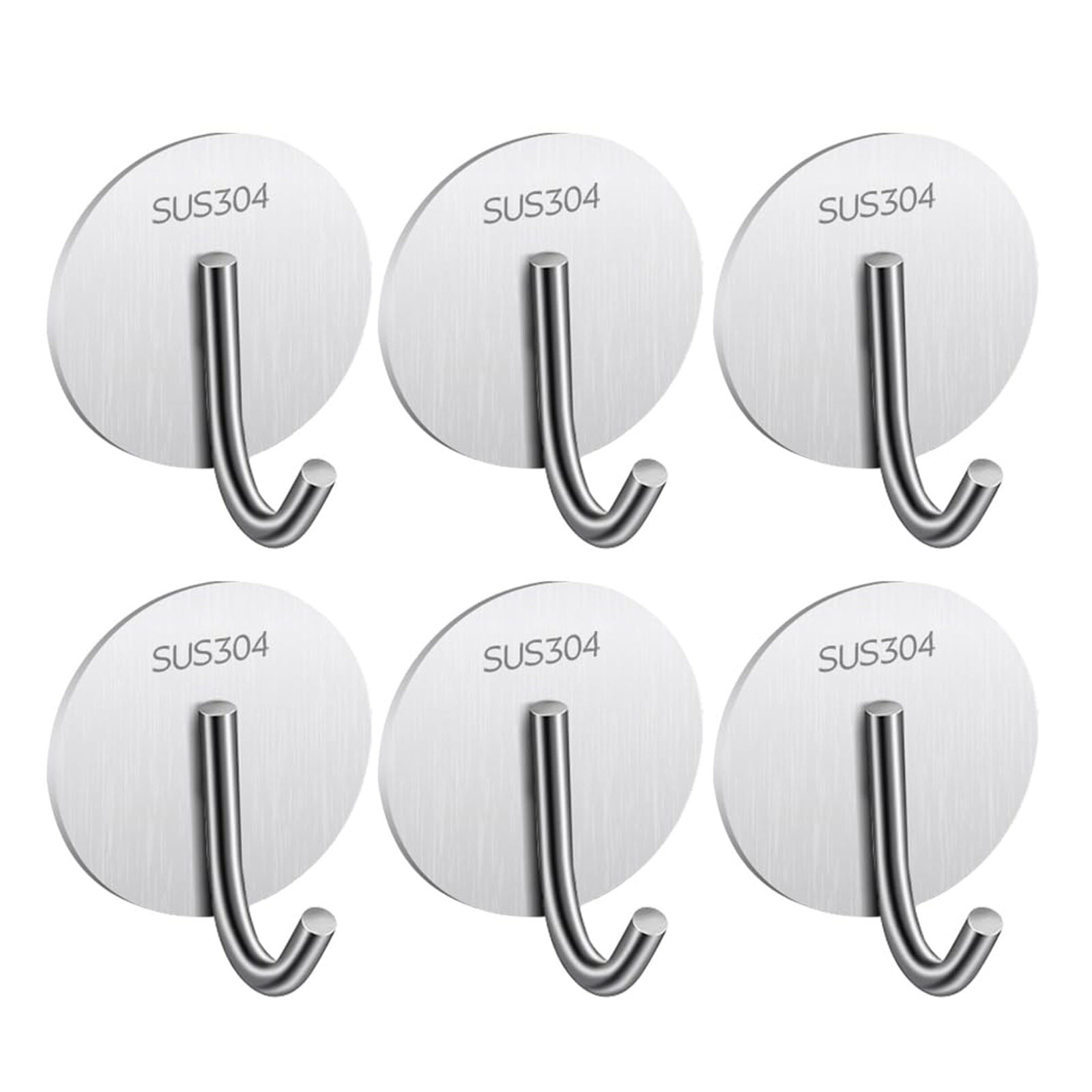 Hangs 2 Wall Hooks for Stainless Steel Towel Hooks Ideal for Bathrooms ...