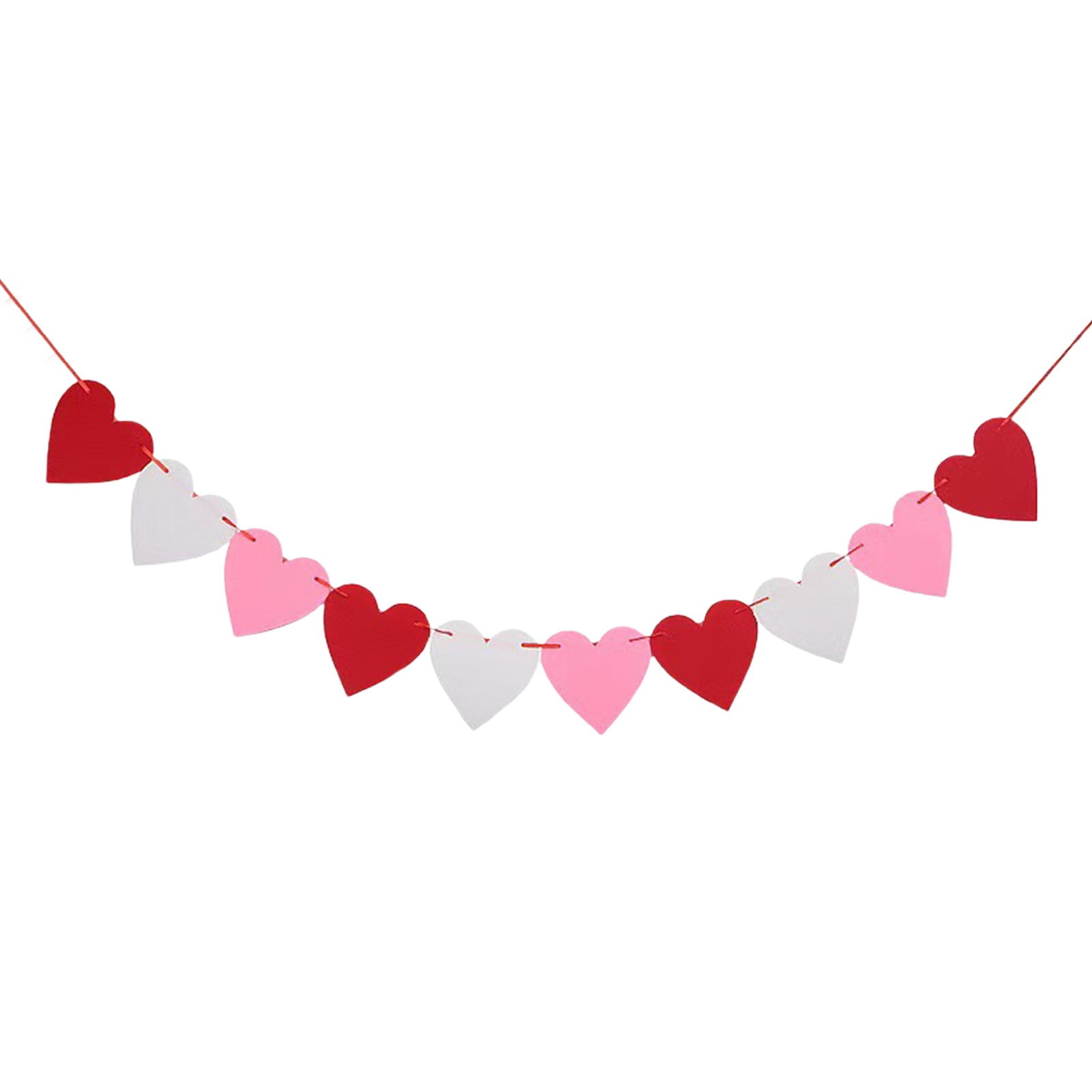 Hangs Heart Bunting Banner Hanging Decor for Valentine'S Day Wedding ...