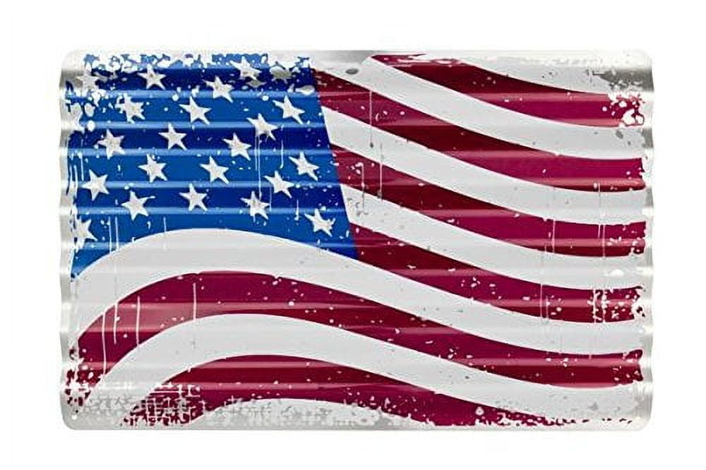 Hangtime American Flag 16x12 inch Corrugated Sign - Walmart.com